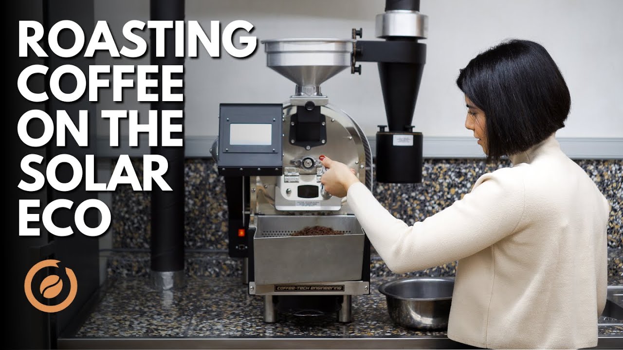 Roasting coffee on the Coffee Tech Engineering Solar Eco - YouTube