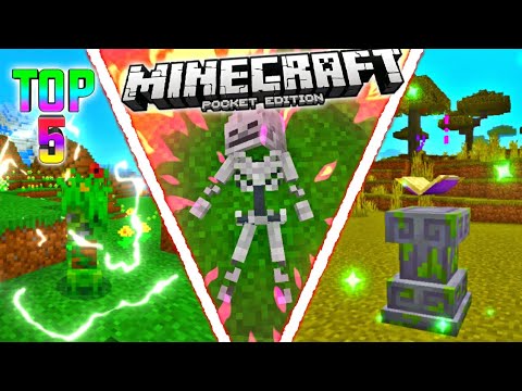 TOP 5 MEJORES MODS SURVIVAL PARA MINECRAFT BEDROCK 1.19⬆️ - YouTube
