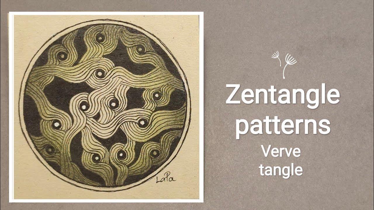 Zentangle patterns- Verve tangle /Easy Zentangle /Zentangle art /Drawing /Easy pattern - YouTube