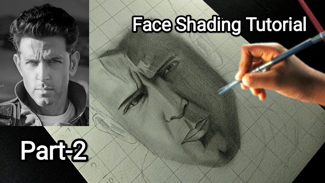 Hritik Roshan drawing // Face Shading Tutorial(Part-2) #fighter - YouTube