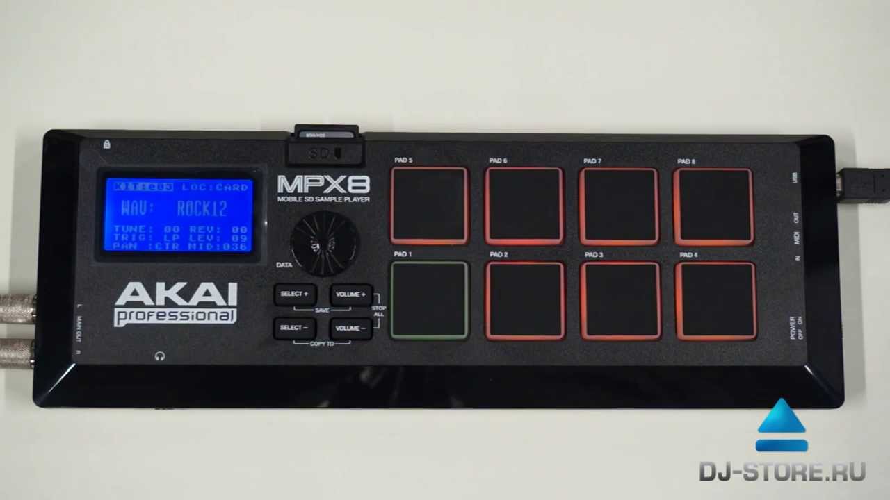 Akai MPX8. Обзор от DJ-STORE.RU - YouTube