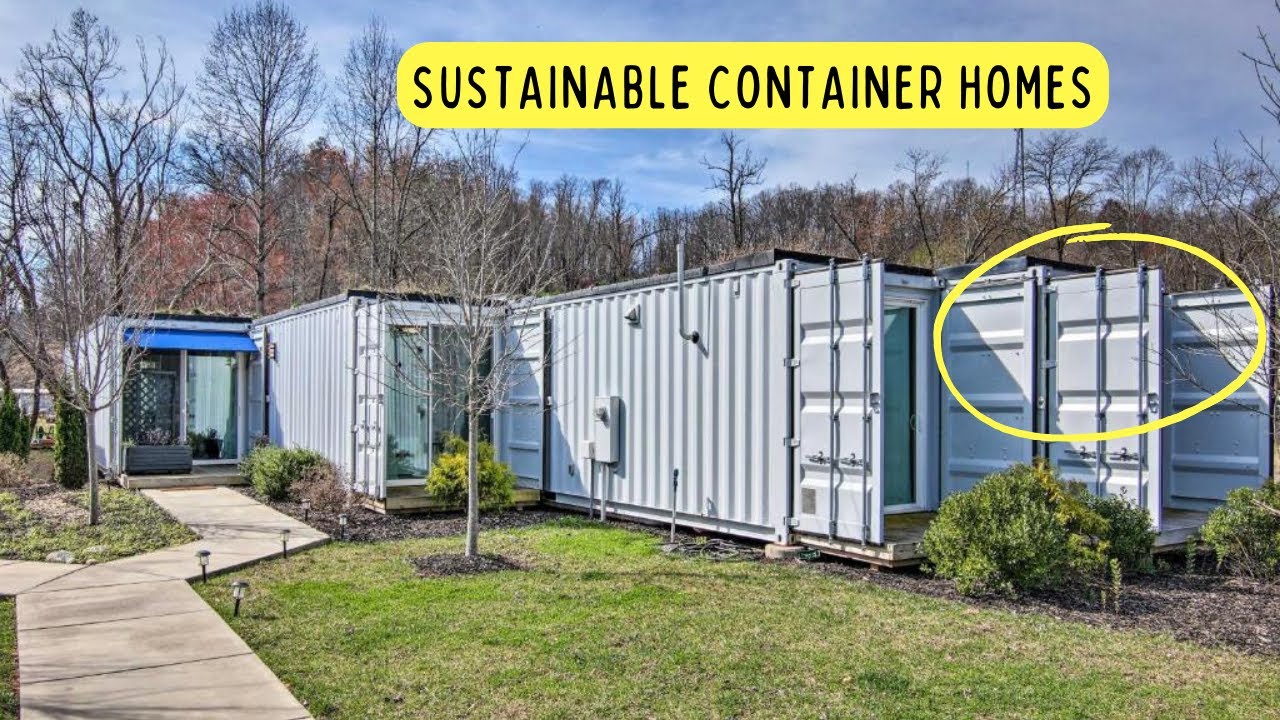 SUSTAINABLE Shipping Container Homes with LIVING ROOFS - YouTube