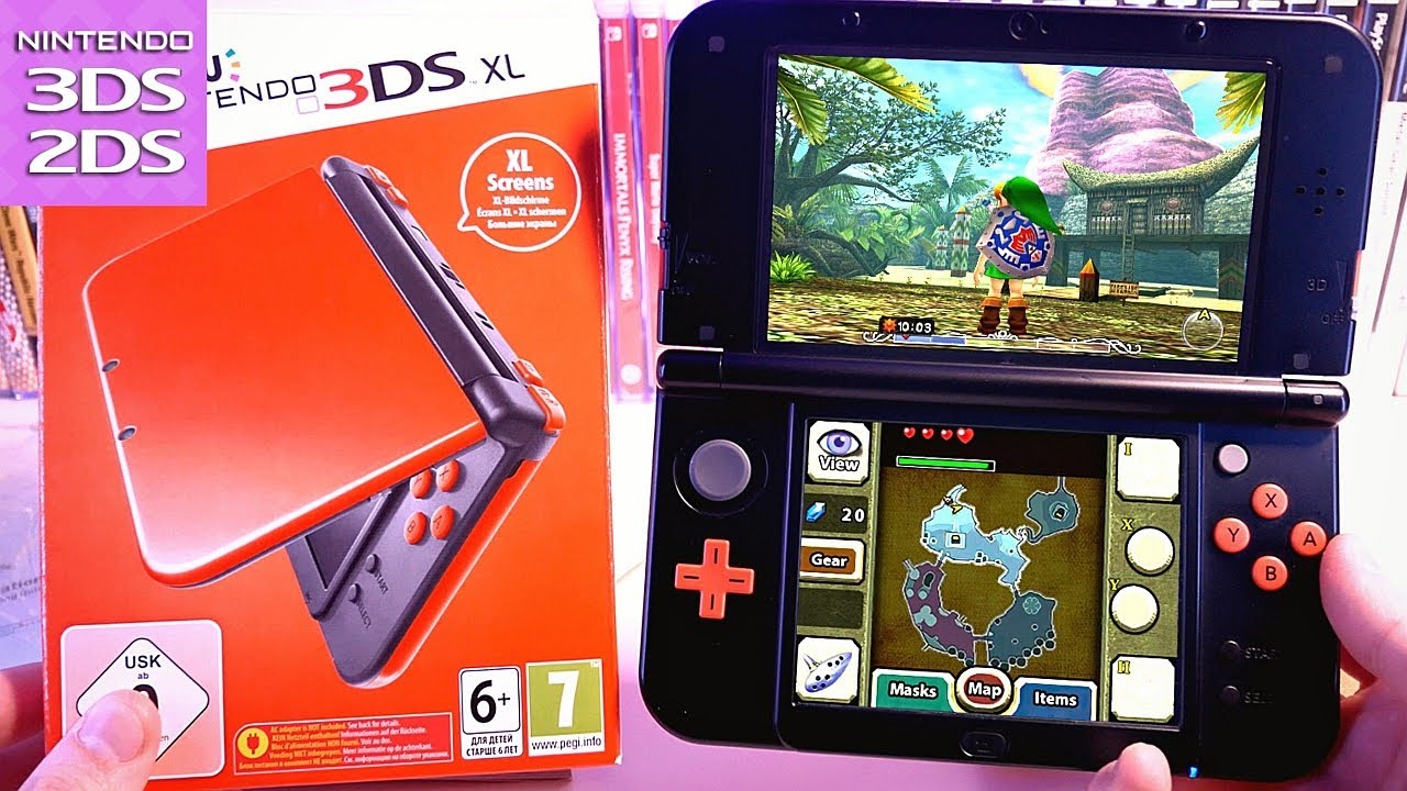 NEW Nintendo 3DS XL Unboxing Gameplay LIMITED ORANGE Edition YouTube