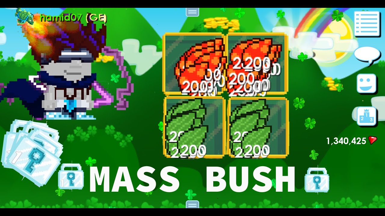 Mass Bush #4 Rose Growtopia Live indonesia - YouTube
