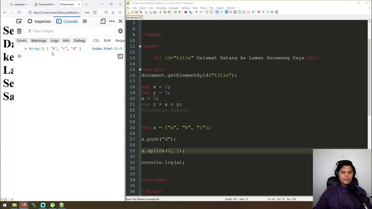 4. Basic JavaScript - Perkara Asas Dalam JS Programming - YouTube