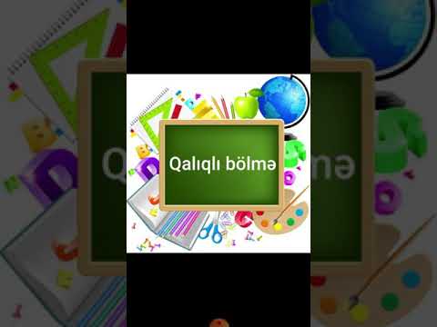 Qalıqlı bölmə-Riyaziyyat 3-cü sinif