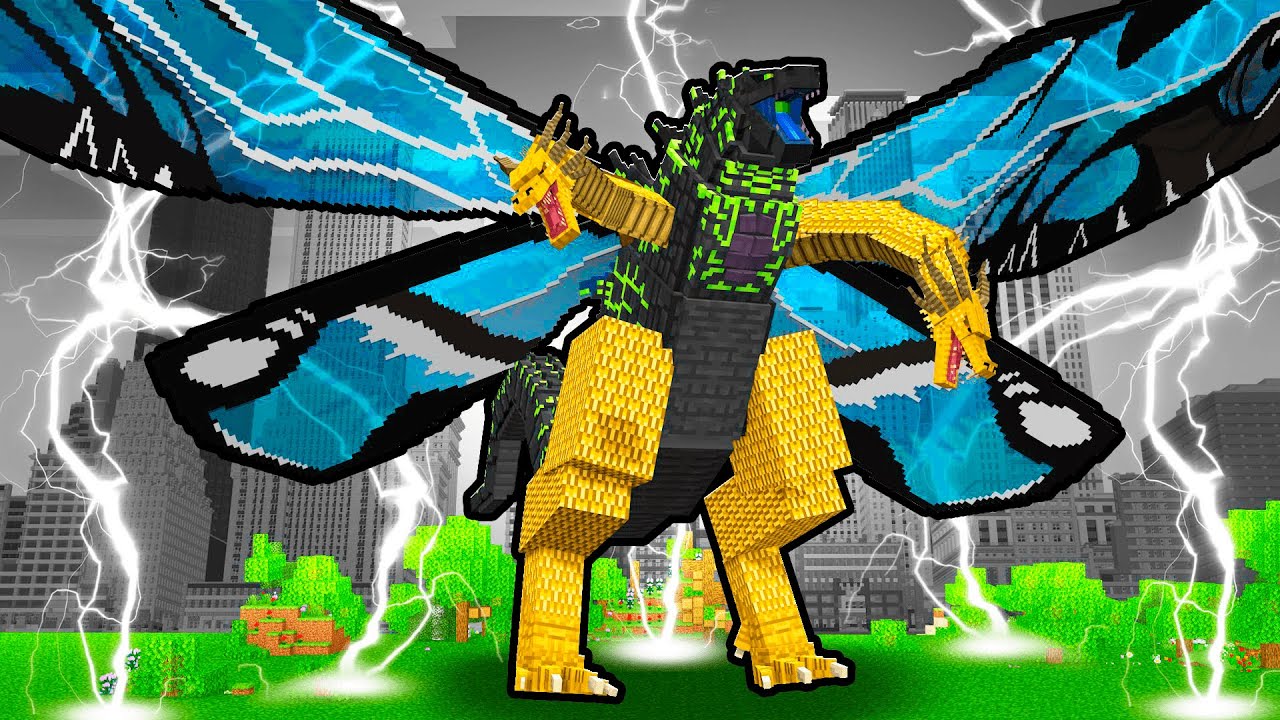CRIEI uma FUSÃO de KAIJUS no Minecraft! (Godzilla+Ghidorah+Shimo) - YouTube