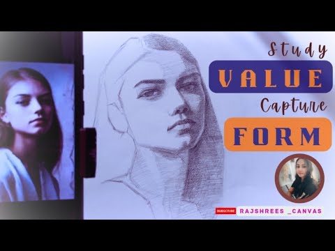 Portrait Value Study | Capture Realistic Form | Correct Way To Shade ...