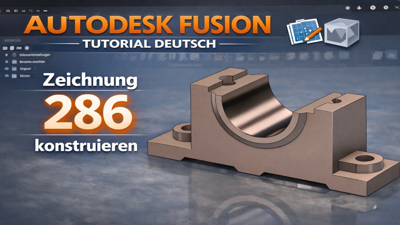 Autodesk Fusion Tutorial Deutsch | Zeichnung 286 konstruieren inkl ...
