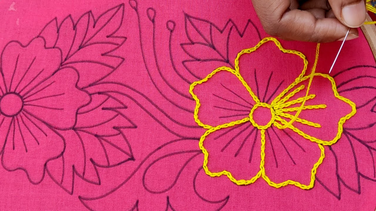 Hand embroidery beautiful nakshi kantha design stitch tutorial,Very ...