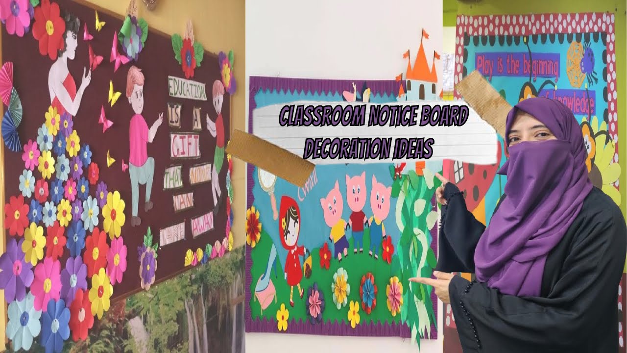 Classroom notice board decoration ideas/Bulletin board decoration ideas ...