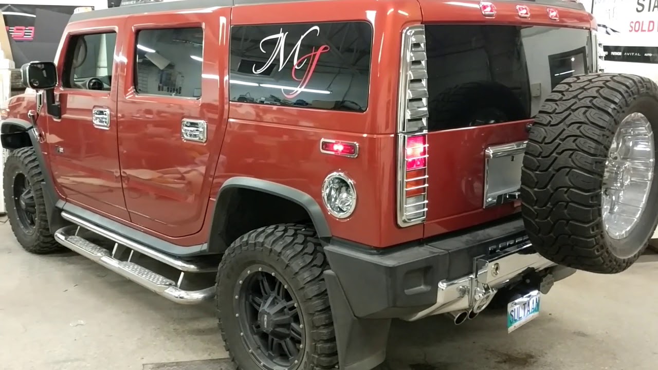 Hummer H2 with Computer 705 2-way LCD Remote Start - YouTube