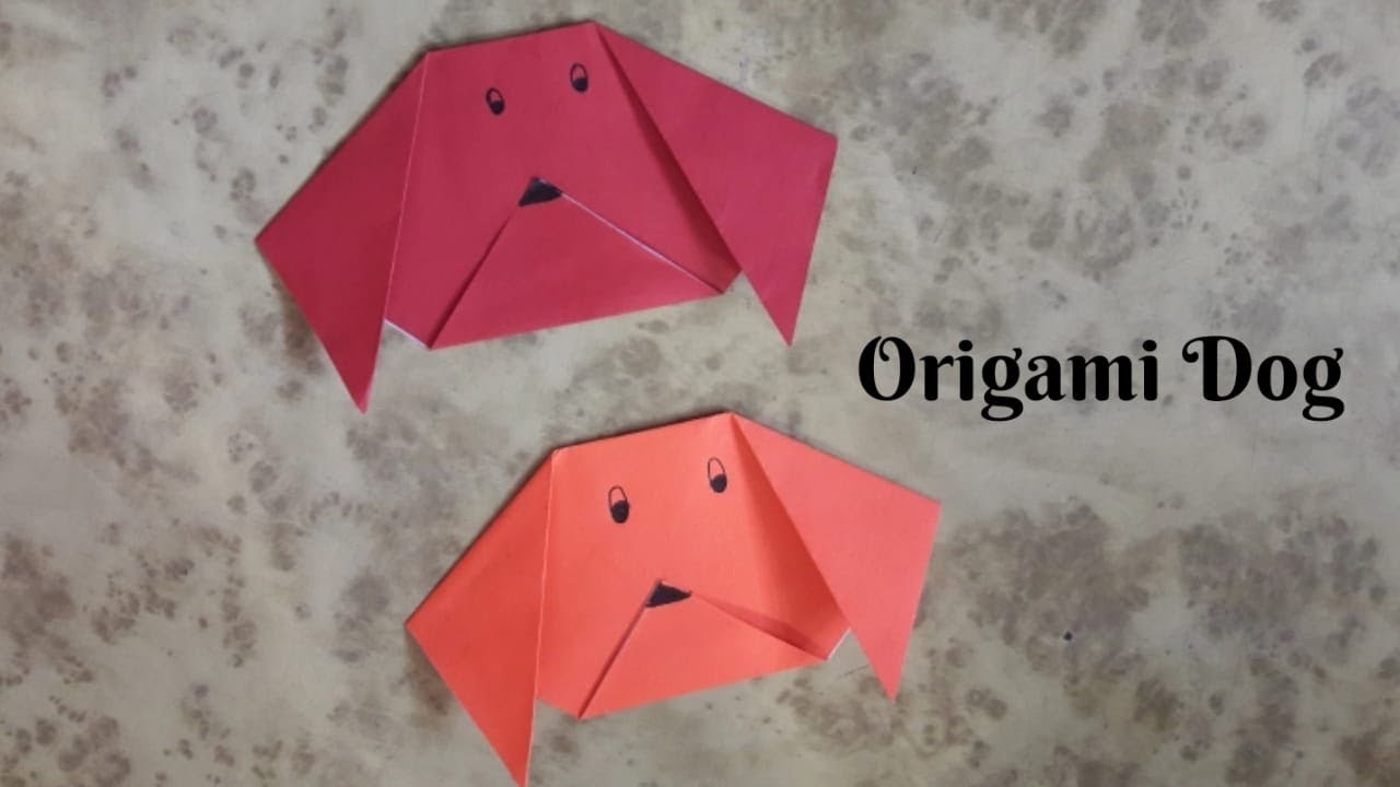Origami dog. Paper dog. Brain development activity for kids. how to ...