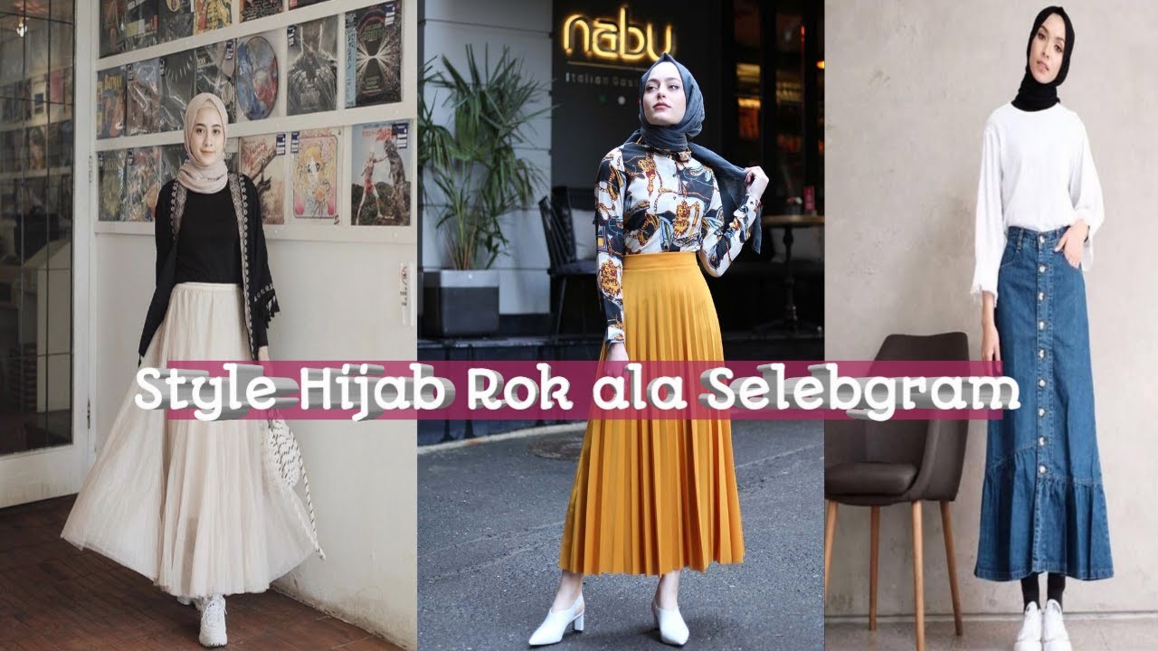 Style Hijab Rok Kekinian ala Selebgram - YouTube