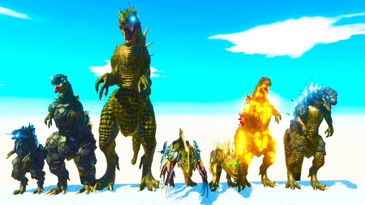 All Godzilla Fight | Animal Revolt Battle Simulator | ARBS Dino Gaming ...
