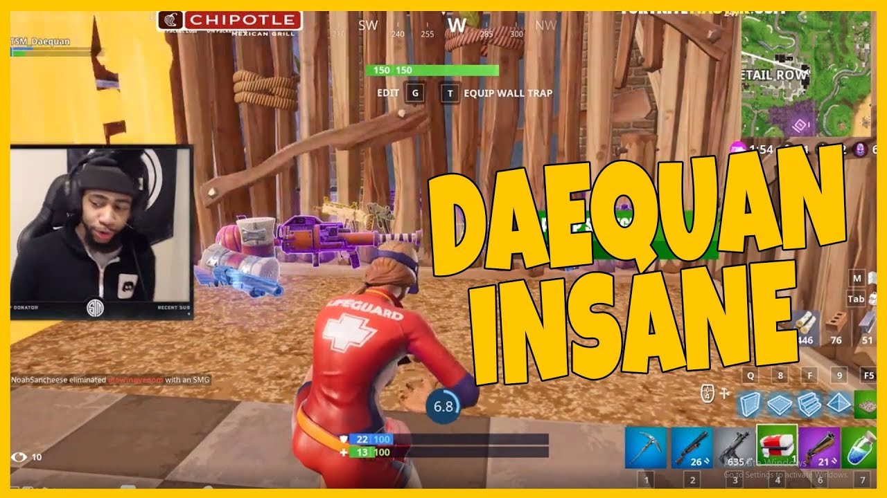 DAEQUAN IS AWESOME.FORTNITE FAILS&FUNNY MOMENTS #124 - YouTube