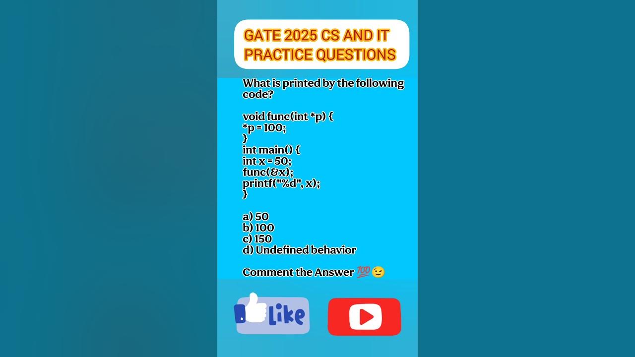 QUESTION 12 | POINTER PRACTICE QUESTIONS FOR GATE 2025 #shorts #gate2025 #gatecsit #gateexam ...