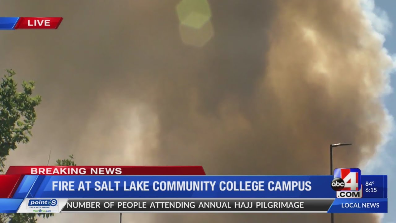 Firefighters battle 2-alarm fire at Salt Lake Community College - YouTube
