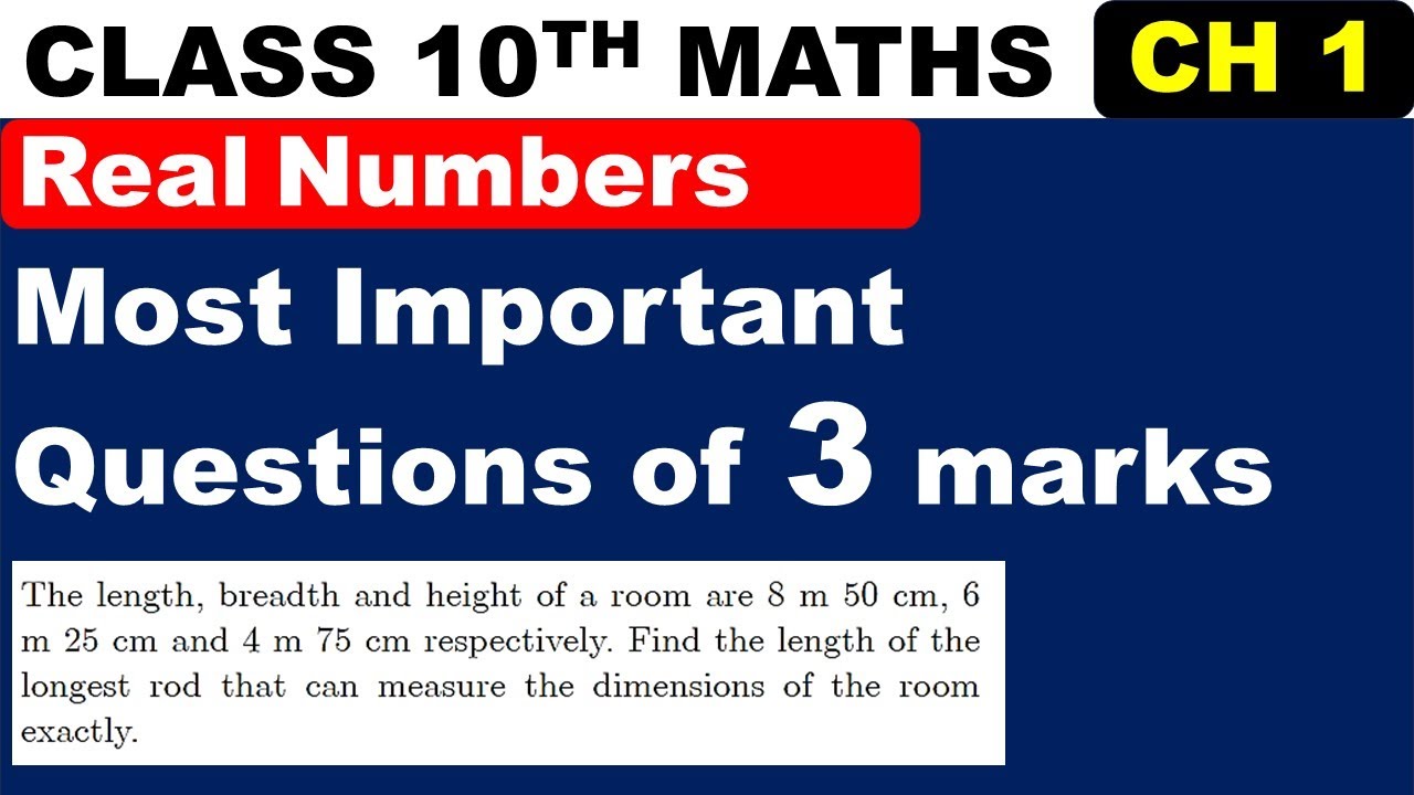 Most Important 5 Marks Questions Class 10 Maths Real Numbers YouTube most-important-5-marks-questions-class-10-maths-real-numbers-youtube
