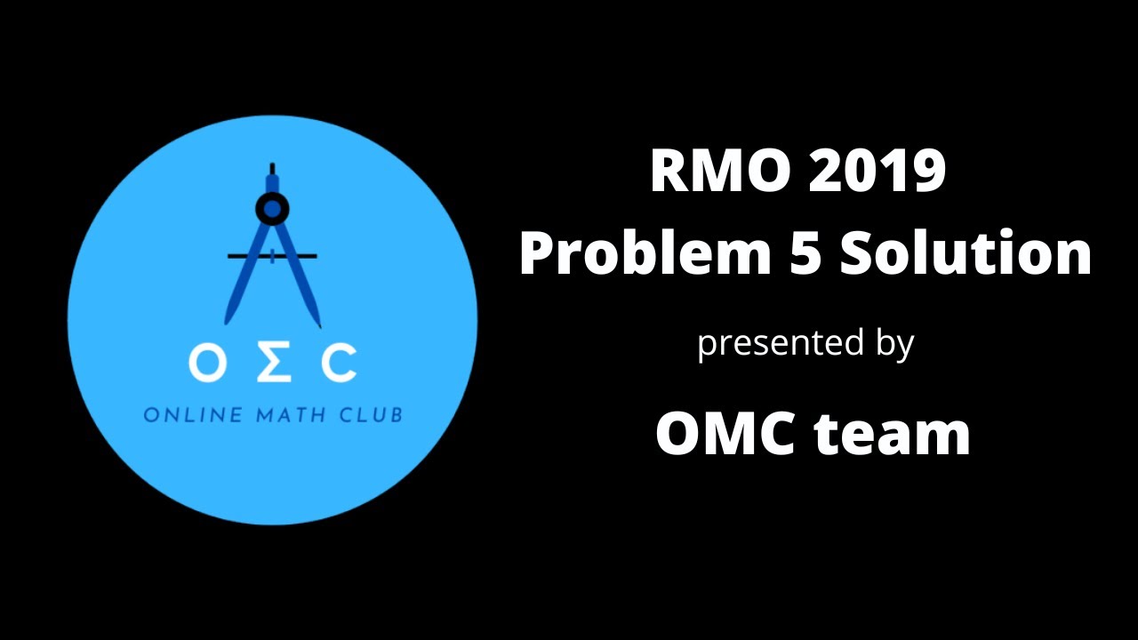 RMO 2019 Problem 5 Solution - YouTube