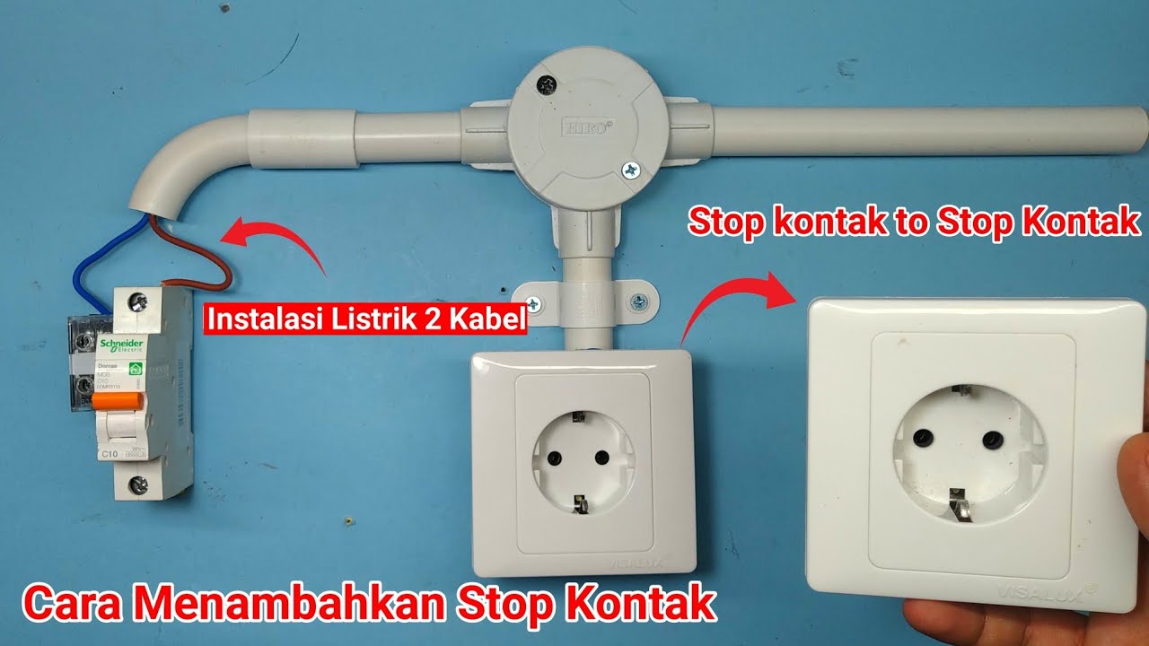 CARA MEMASANG/MENAMBAHA STOP KONTAK DARI STOP KONTAK PADA INSTALASI ...