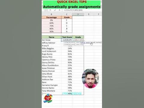 Automatically grade assignments with the LOOKUP function in Excel! #excel #filterfunction #excel ...