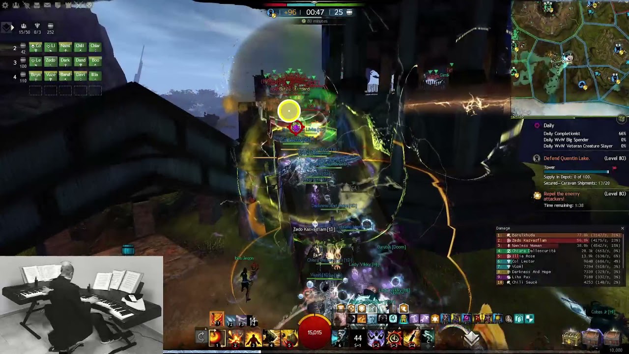 Guild Wars 2 - World Versus World - Full dps Tempest Elementalist - YouTube
