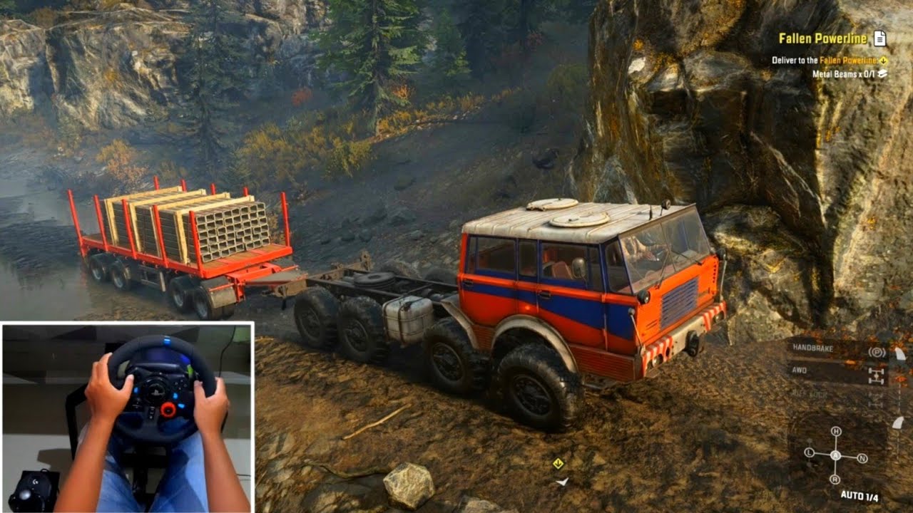 Transporting Metal Beams | Fallen Powerline Part 2 - SnowRunner ...