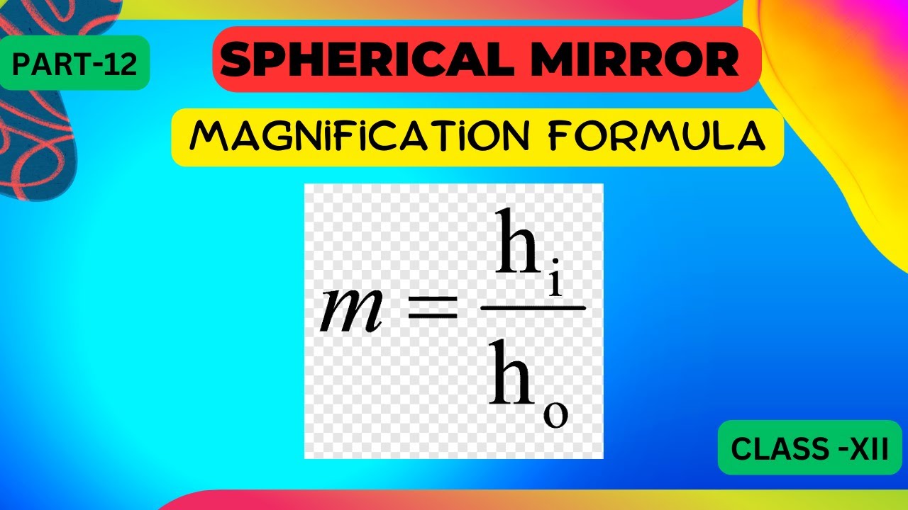 Spherical mirror Magnification formula derivation | Class 12 Physics ...
