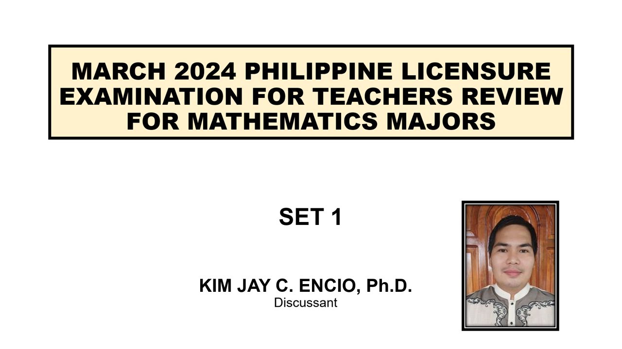 MARCH 2024 LET REVIEW FOR MATH MAJORS (SET 1) - YouTube