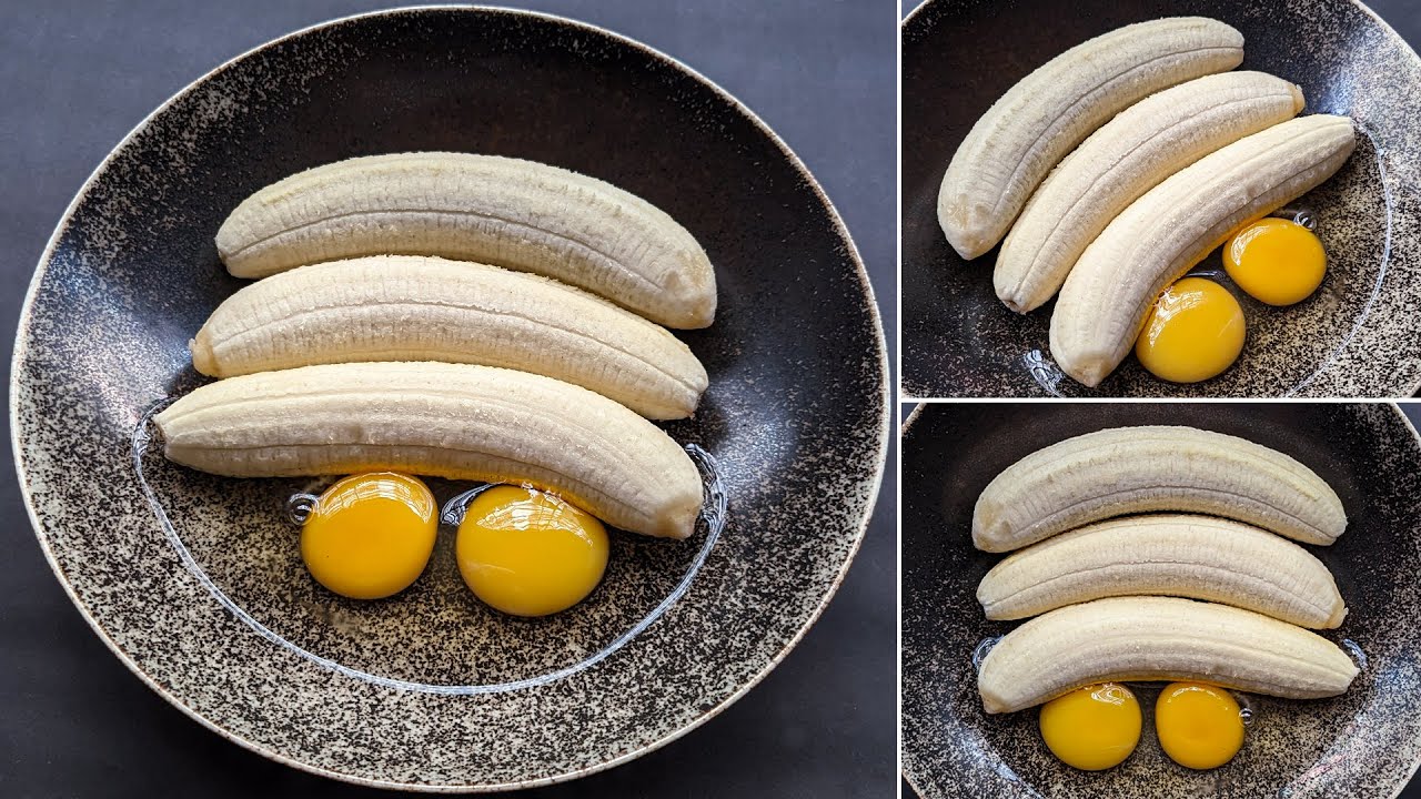 Just Add Eggs With Bananas Its So Delicious | Simple Breakfast Recipe ...