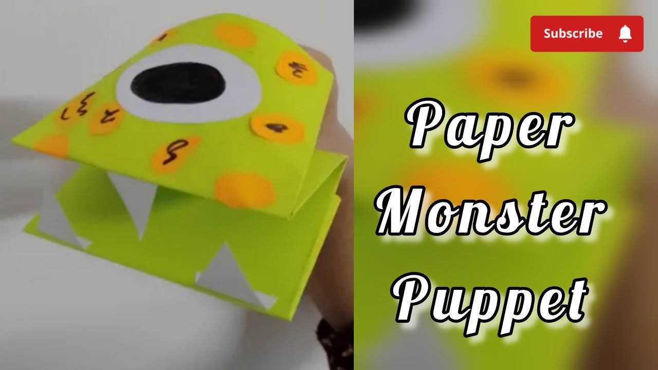 DIY Paper Monster Hand Puppet || How To Make Paper Monster Hand Puppet ...