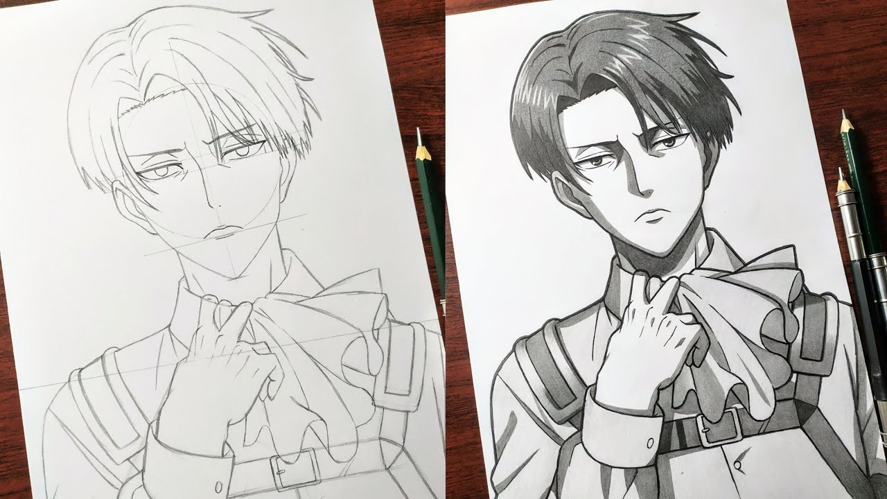 How to Draw "Levi Ackerman" [Attack on Titan] | Anime Drawing Step by ...