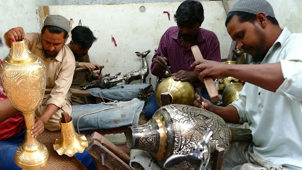 Incredible Brass Casting Skills / Making Home Decoration Flower Vase ...