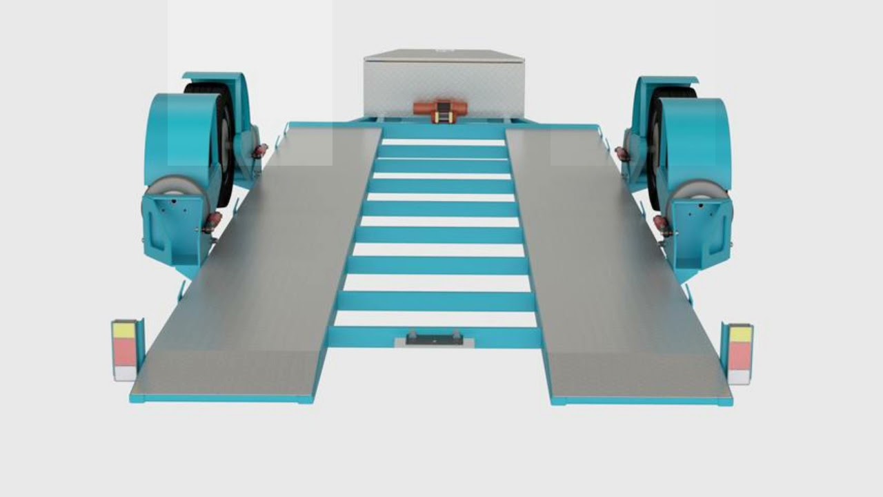 Nice airbag trailer to load car - YouTube