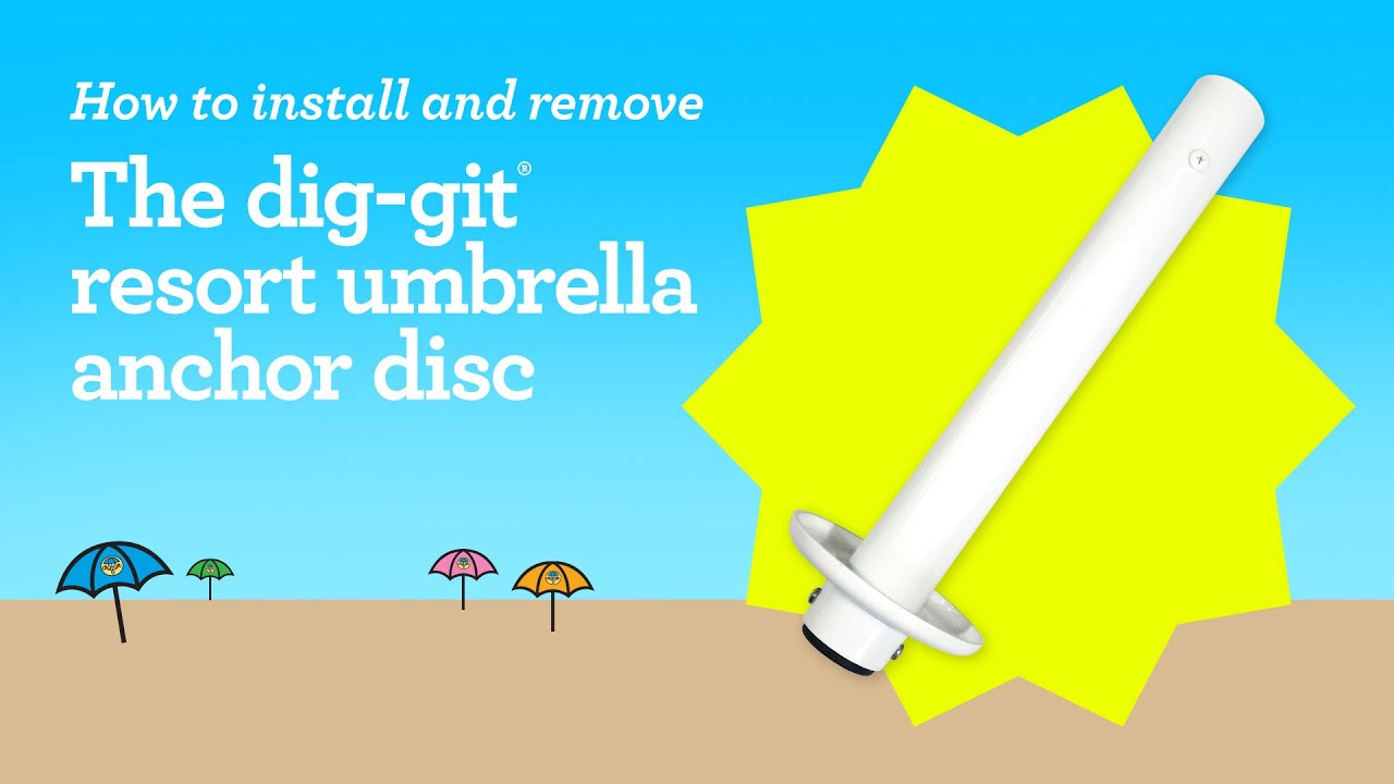 How to install the dig-git resort umbrella anchor disc - YouTube