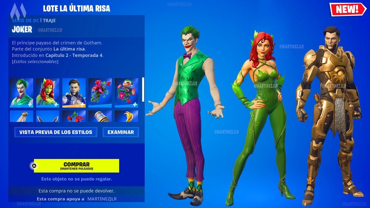 ️ Cuando se va el LOTE "LA ÚLTIMA RISA" y SKIN "JOKER, HIEDRA, REY ...