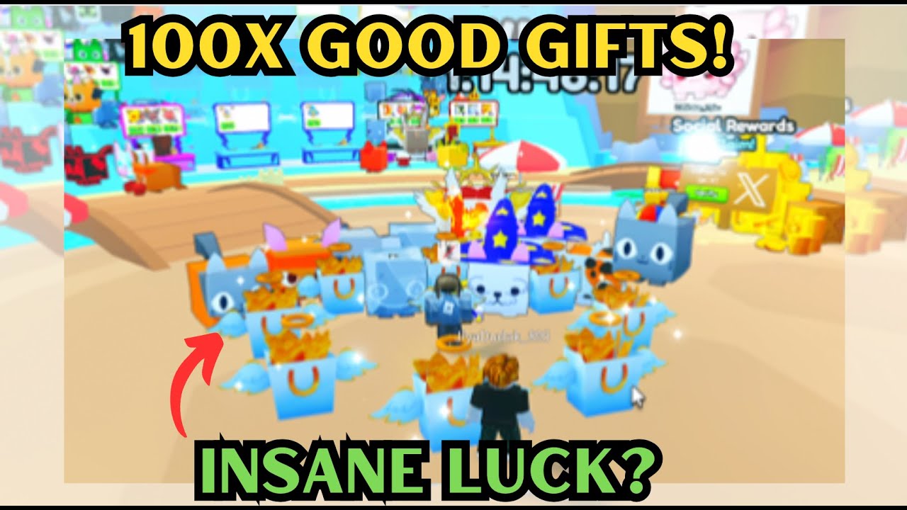 I opened 100x Good Gifts and Got...😱 || Pet Simulator 99 - YouTube
