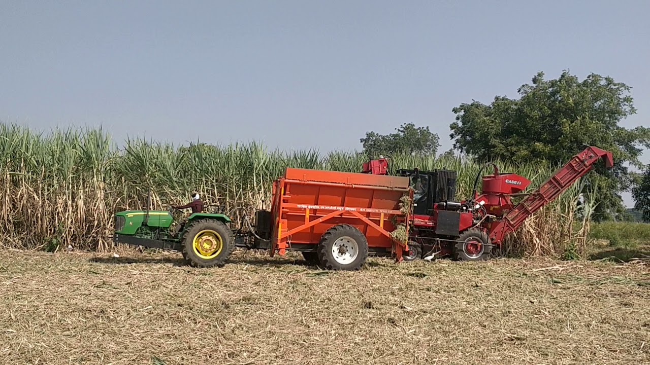 Infielder machine for JD 5310 working with Case Sugarcane Harvester ...