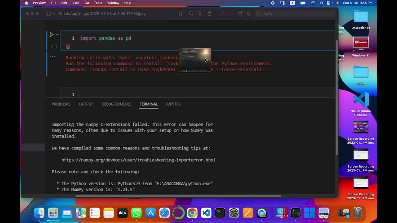 Error in VS Code #error #vscode #datascience #ai #machinelearning #python #dataanalytics # ...