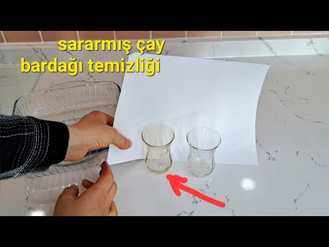 Çay Bardağı Sararmışsa Çamaşır Suyu Kullanmadan Parlatalım‼️bardak temizliği