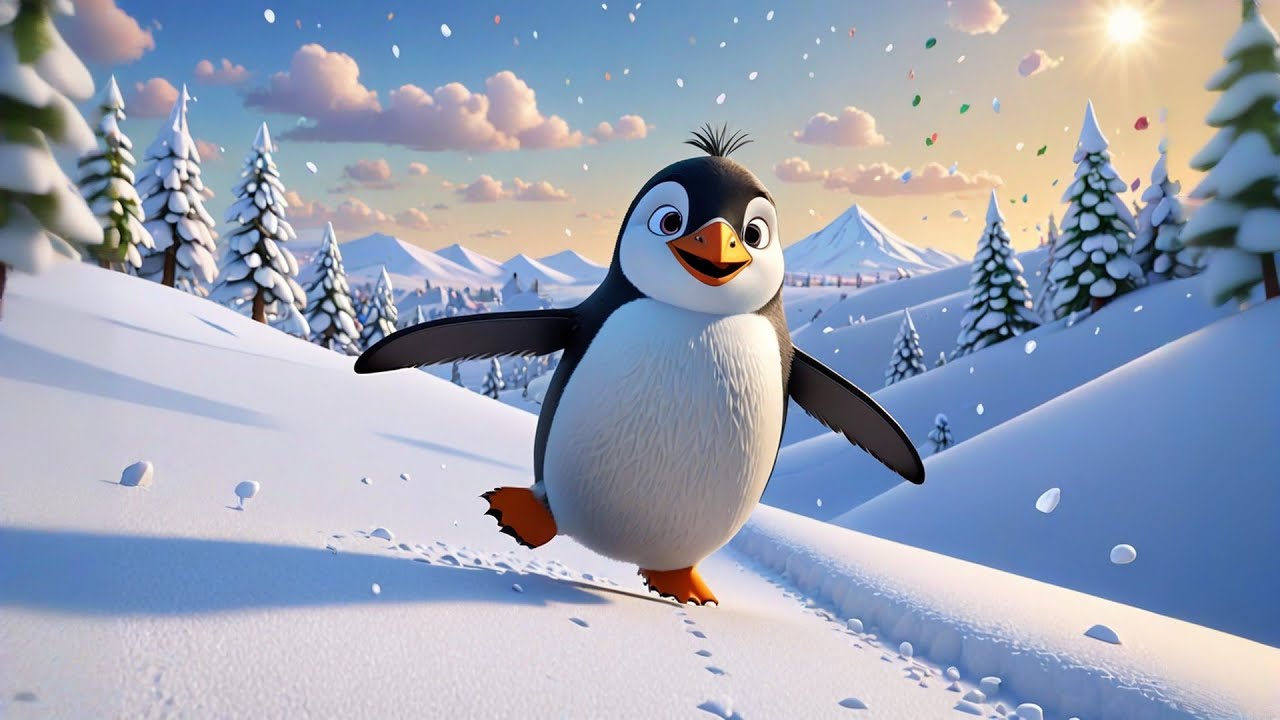 The Penguin’s Snowy Slide 🐧 | Funny Nursery Rhymes Songs for Kids ...