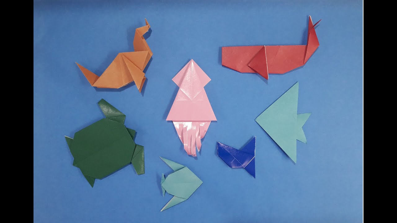 OFICINA DE ORIGAMI - AULA 4 - FUNDO DO MAR - YouTube