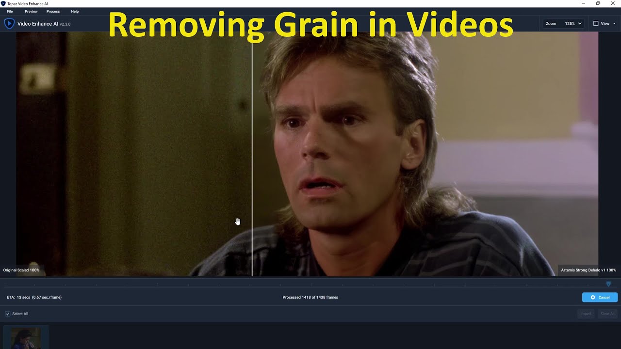 Removing Grain in Videos with Video Enhance AI - YouTube