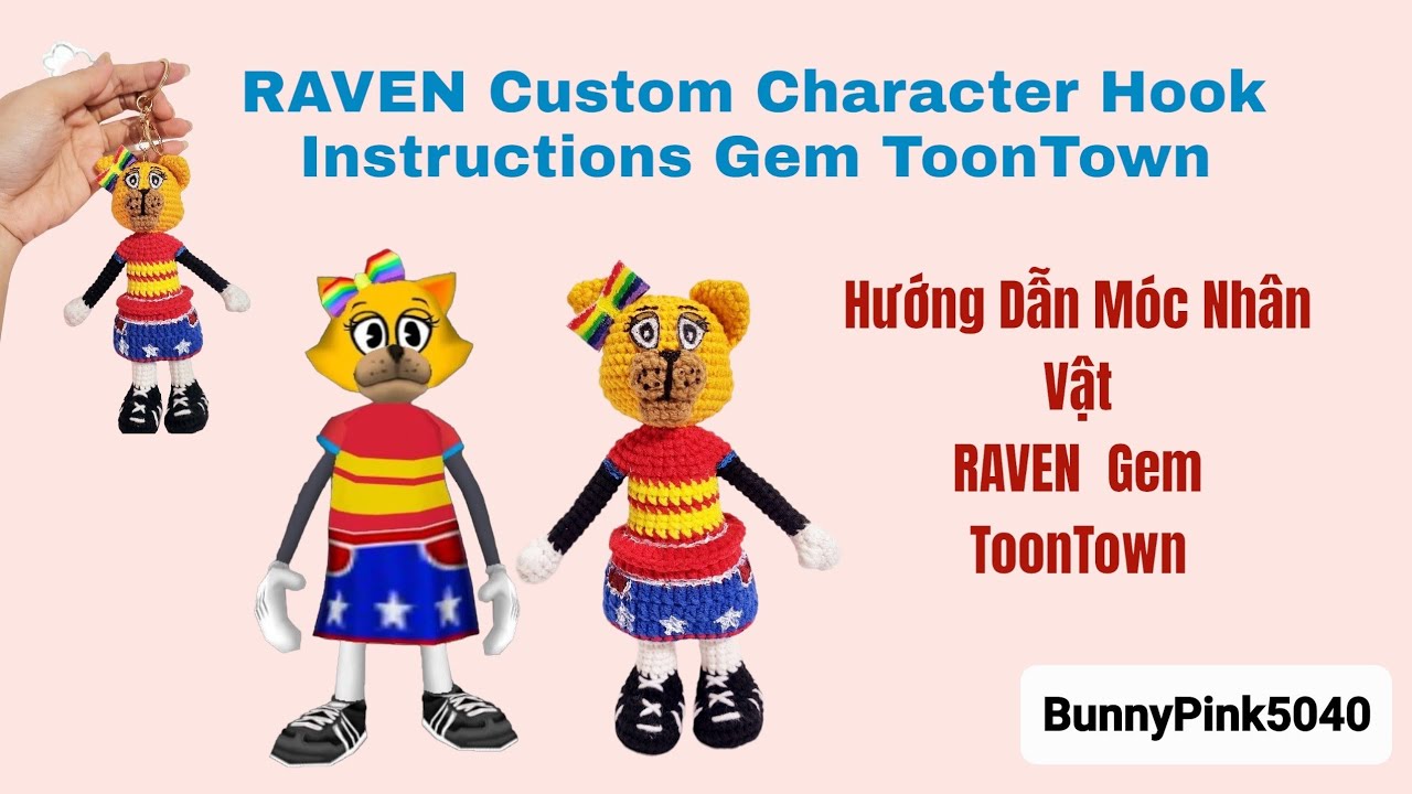 #33 Crochet Doll Character Gem ToonTown| Crochet doll keychain ...