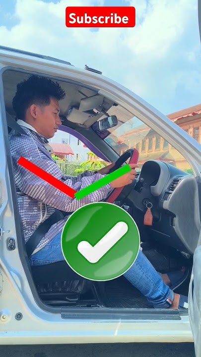 How to sit in a car seat!#driving #tips #howto #manual #skills #car ...