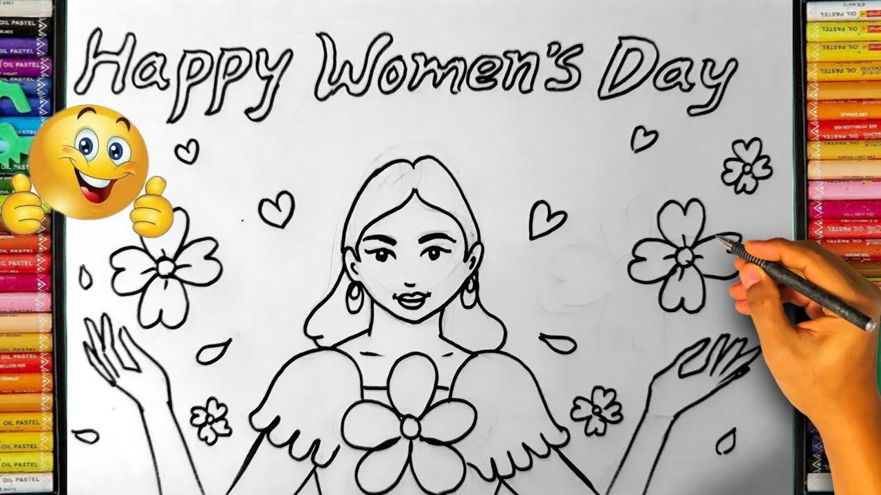 happy womens day drawing | international womens day drawing | womens ...