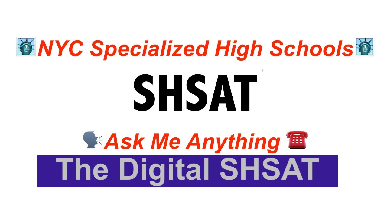 The Digital SHSAT, NEW Question Types, ELA, Part 4 - YouTube