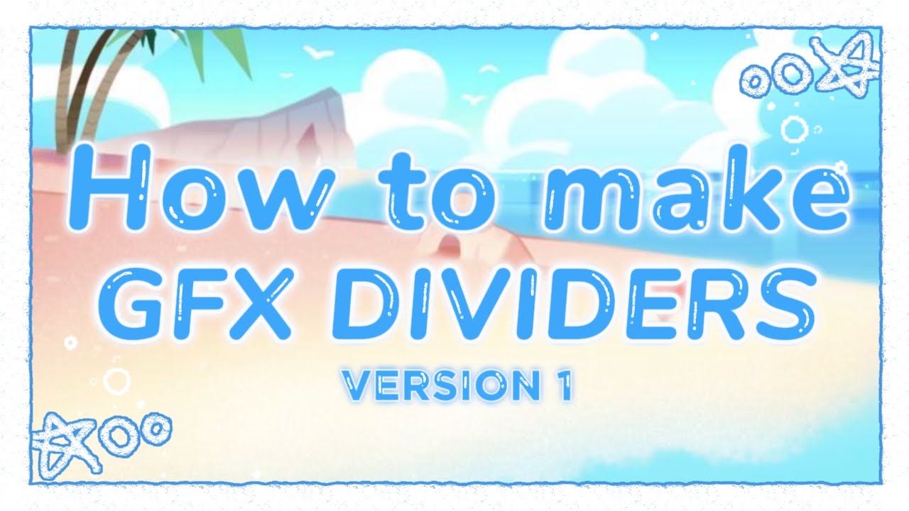 How to make Gfx Dividers | Tutorial #7 - Minshu Shop - YouTube