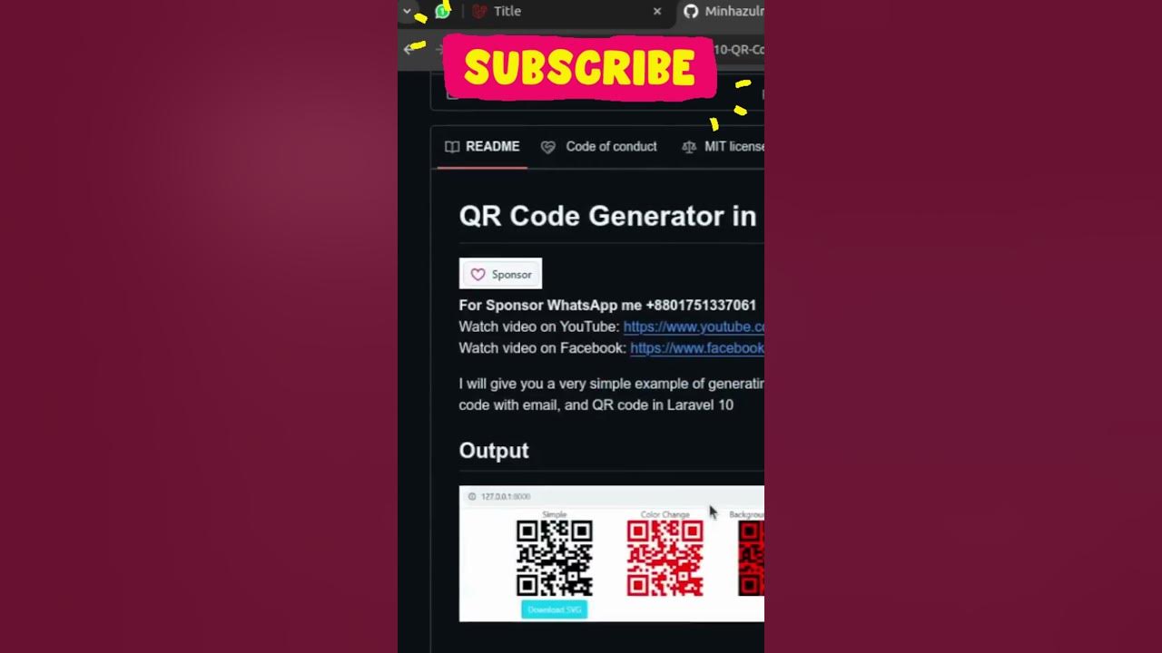 How to Generate QR Code in Laravel | QR Code in Laravel - YouTube